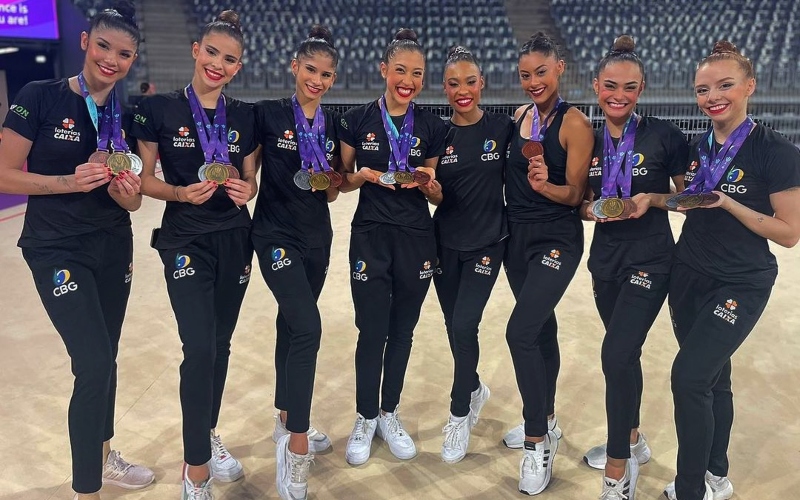 Brasil Fatura Bronze Em Competição De Ginástica Rítmica