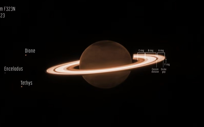James Webb: Imagem dos anéis brilhantes de Saturno é captada